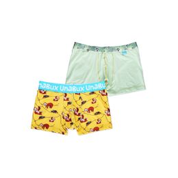 Unabux Boxershorts Herren Gr&ouml;&szlig;e M gelb / gr&uuml;n / mischfarben