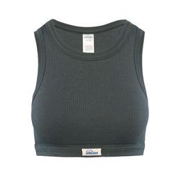 Schiesser Feinripp Bustier 'Revival Paula' Damen Gr&ouml;&szlig;e 75 dunkelgr&uuml;n