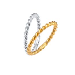 Elli Ring Damen Gr&ouml;&szlig;e 54 gold / silber