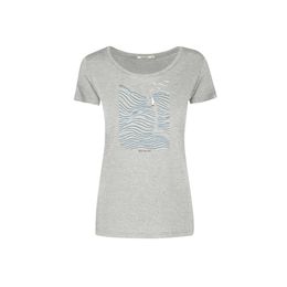 Greenbomb T-Shirt 'Nature High Sea' Damen Gr&ouml;&szlig;e XL hellblau / graumeliert / wei&szlig;