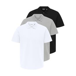 Only & Sons Only & Sons Poloshirt 'Gorden' Herren Gr&ouml;&szlig;e XL grau / schwarz / wei&szlig;