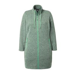 Ulla Popken Fleecejacke Damen Gr&ouml;&szlig;e 4XL/5XL mint / dunkelgr&uuml;n