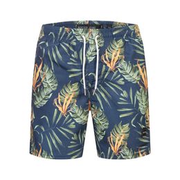 INDICODE Jeans Badeshorts 'Tonino' Herren Gr&ouml;&szlig;e M indigo / dunkelgelb / gr&uuml;n
