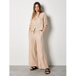Apricot Pinstripe Wide-Leg Trousers ' ' Damen Gr&ouml;&szlig;e 34 stone