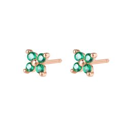 Hey Happiness Ohrringe 'Green Daisy' Damen Gr&ouml;&szlig;e One Size rosegold