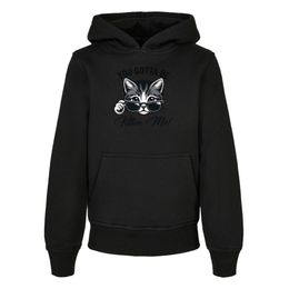 F4NT4STIC Sweatshirt 'K&auml;tzchen You Gotta Be Kitten Me!' Jungen Gr&ouml;&szlig;e 134/140 grau / schwarz / schwarzmeliert / wei&szlig;