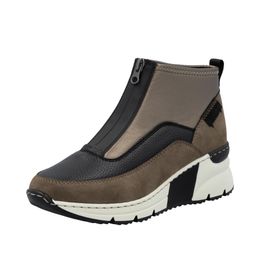 Rieker Stiefelette Damen Gr&ouml;&szlig;e 42 umbra / taupe / schwarz Winterschuhe