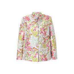 Ulla Popken Blazer Damen Gr&ouml;&szlig;e 56 grasgr&uuml;n / dunkelgr&uuml;n / pink / wei&szlig;