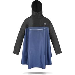 Normani Regenponcho 'Kauai' Damen Gr&ouml;&szlig;e XL/XXL navy / schwarz / silber