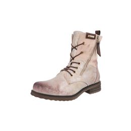 Ital-Design Schn&uuml;rstiefelette Damen Gr&ouml;&szlig;e 38 gold / rosegold / rotmeliert Winterschuhe