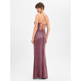 LUXUAR Fashion Abendkleid Damen Gr&ouml;&szlig;e 32 bordeaux Winterkleid