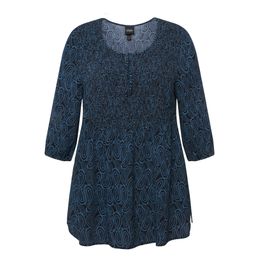 Ulla Popken Tunika Damen Gr&ouml;&szlig;e XL/XXL blau / schwarz