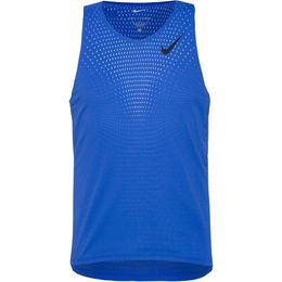 Nike Sporttop 'Aeroswift' Herren Gr&ouml;&szlig;e S blau / schwarz