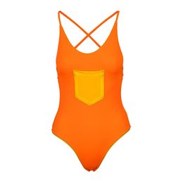 Kalaia Badeanzug 'Pocket Reversible Orange Swimsuit' Damen Gr&ouml;&szlig;e XS orange