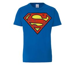 logoshirt T-Shirt 'DC Comics &ndash; Superman' Damen Gr&ouml;&szlig;e S blau