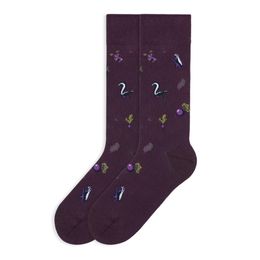von Jungfeld Socken 'Herbst ICONS' Damen Gr&ouml;&szlig;e 43/46 lila