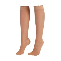 CALZEDONIA Kniestr&uuml;mpfe Damen Gr&ouml;&szlig;e 36/41 beige