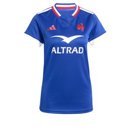 adidas Performance Funktionsshirt 'France Rugby Home Womens' Damen Gr&ouml;&szlig;e L blau / knallrot / wei&szlig;