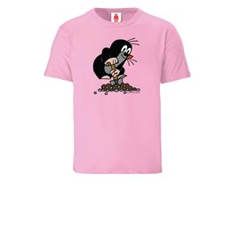 logoshirt Shirt 'Der kleine Maulwurf' Jungen Gr&ouml;&szlig;e 176 beige / grau / rosa / schwarz / wei&szlig;