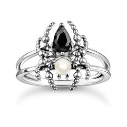 Thomas Sabo Ring Damen Gr&ouml;&szlig;e 60 schwarz / silber / wei&szlig;