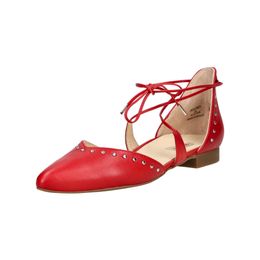 Paul Green Riemchenballerina Damen Gr&ouml;&szlig;e 37 rot / silber