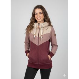 Ragwear Sweatjacke Damen Gr&ouml;&szlig;e L creme / mauve / brombeer