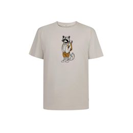 Greenbomb T-Shirt 'Animal Raccoon Hike' Herren Gr&ouml;&szlig;e XXL gelb / graumeliert