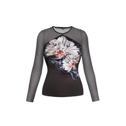 JIORO Shirt 'ORCHID ICE' Damen Gr&ouml;&szlig;e S schwarz