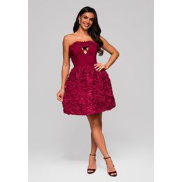 Ombre Kleid Damen Gr&ouml;&szlig;e 42 dunkelrot Winterkleid