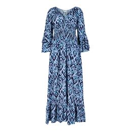 Apricot Ikat Swirls Maxi Dress ' ' Damen Gr&ouml;&szlig;e 40 blau Winterkleid
