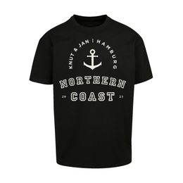 F4NT4STIC T-Shirt 'Northern Coast Nordsee Knut & Jan Hamburg' Herren Gr&ouml;&szlig;e S schwarz / wei&szlig;