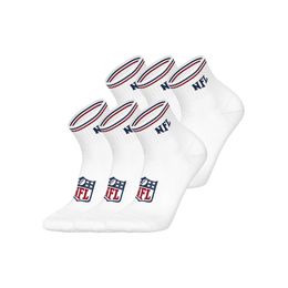 Huddle Freizeitsocken ' NFL Shield Quarter ' Herren Gr&ouml;&szlig;e 35/38 wei&szlig;