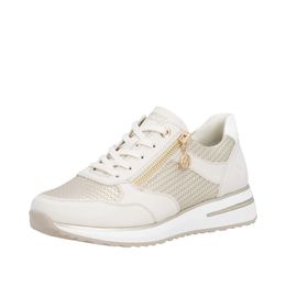 Remonte Sneaker Damen Gr&ouml;&szlig;e 43 ecru / hellbeige / gold