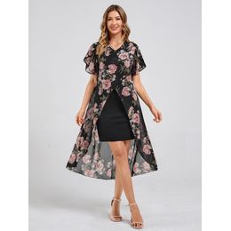Lapaplus Sommerkleid Damen Gr&ouml;&szlig;e 42 schwarz