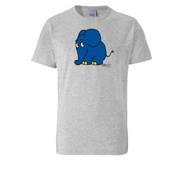 logoshirt T-Shirt 'Die Sendung mit der Maus - Elefant' Herren Gr&ouml;&szlig;e L grau