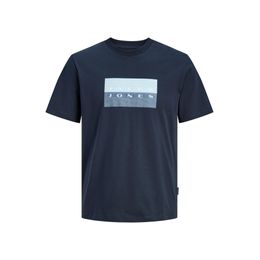 Jack & Jones Jack & Jones Junior T-Shirt 'JCOFUSION DOTS' Jungen Gr&ouml;&szlig;e 140 navy / rauchblau / hellblau / wei&szlig;