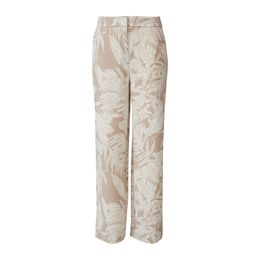comma, COMMA Hose Damen Gr&ouml;&szlig;e 48 beige / wei&szlig;