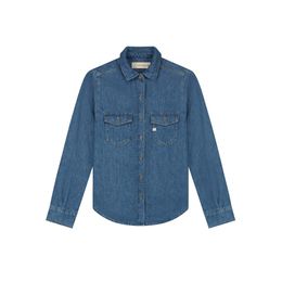 MUD Jeans Bluse 'Shirley' Damen Gr&ouml;&szlig;e M blau