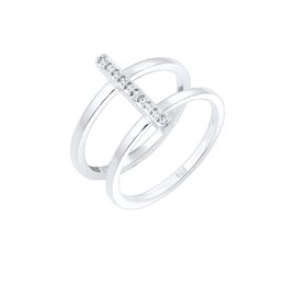 Elli Ring Damen Gr&ouml;&szlig;e 52 silber / transparent
