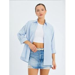 Mixray Bluse Damen Gr&ouml;&szlig;e S hellblau / wei&szlig;