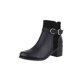 Ital-Design Stiefelette Damen Gr&ouml;&szlig;e 40 schwarz Winterschuhe
