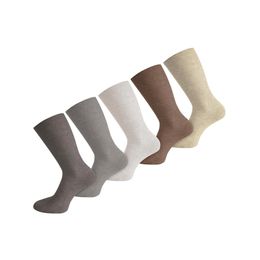 Normani Socken Damen Gr&ouml;&szlig;e 35/38 hellbeige / dunkelbeige / grau / taupe