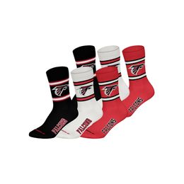 Huddle Freizeitsocken ' Atlanta Falcons ' Herren Gr&ouml;&szlig;e 43/46 rot / schwarz / wei&szlig;