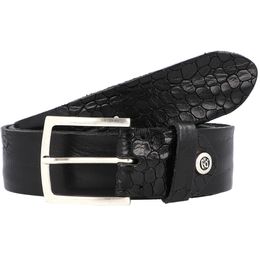 b.belt G&uuml;rtel 'Bela' Herren Gr&ouml;&szlig;e 95 schwarz / silber