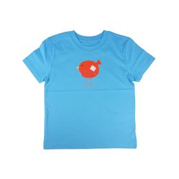Meladi Shirt 'Roter Vogel' M&auml;dchen Gr&ouml;&szlig;e 110/116 aqua