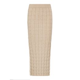 Apricot Cable Knit Maxi Skirt ' ' Damen Gr&ouml;&szlig;e 38 beige