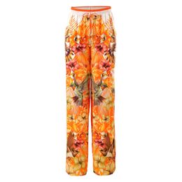 Aniston Casual Pyjamahose Damen Gr&ouml;&szlig;e S orange Winterkleid