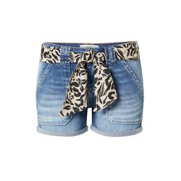 Le Temps Des Cerises Shorts 'BLOOM' Damen Gr&ouml;&szlig;e 33 beige / blue denim / schwarz