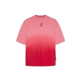 Harlem Soul PAU-LA T-Shirt Oversized Dip Dyed Damen Gr&ouml;&szlig;e M rot