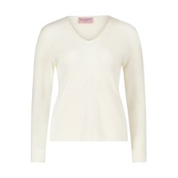 Betty Barclay Feinstrickpullover mit Rippenstruktur Damen Gr&ouml;&szlig;e M wei&szlig;
